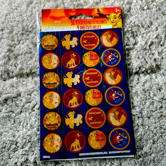 Disney | Office | 5 For 5sale Disney Lion King Sticker Sheets | Poshmark